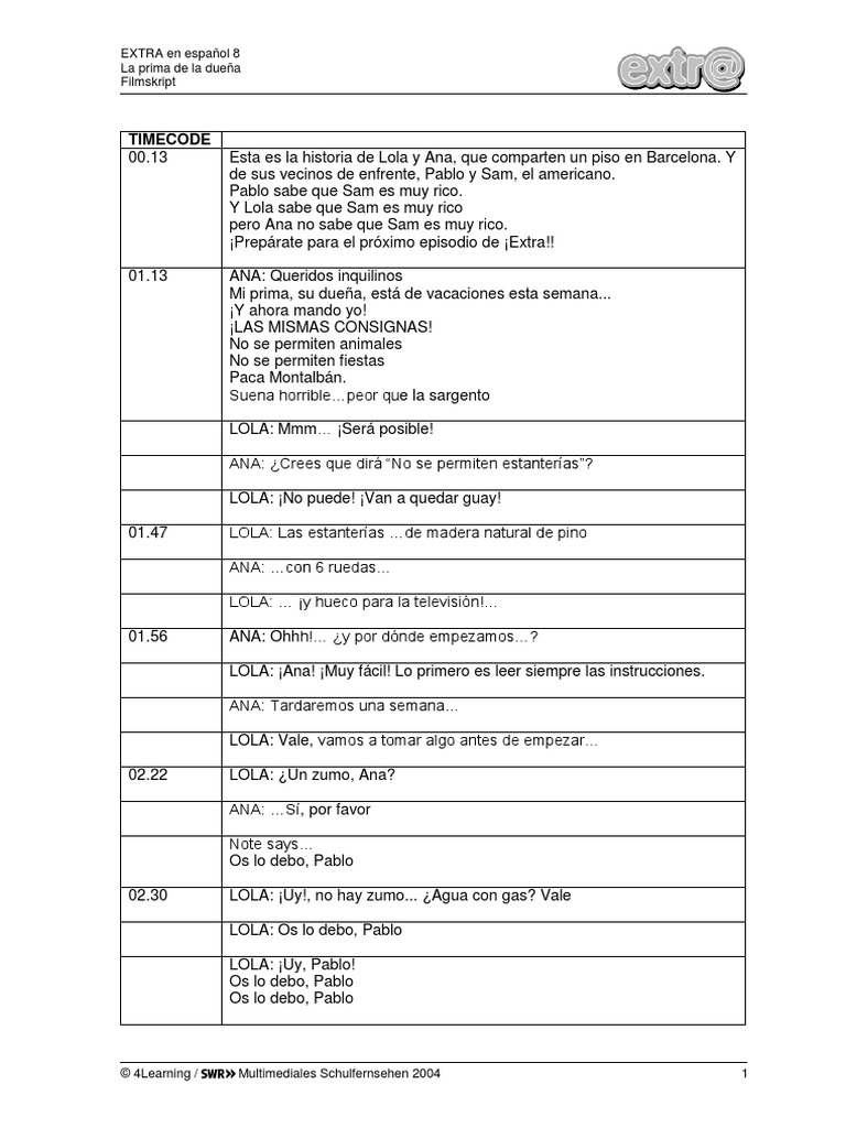 Spanish Extra Script 8 | PDF