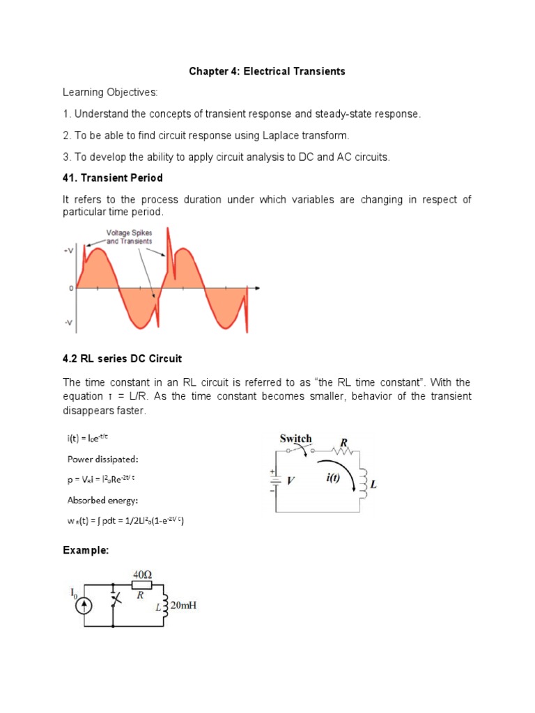 Chapter 4: Electrical Transients | Download Free PDF | Electrical ...