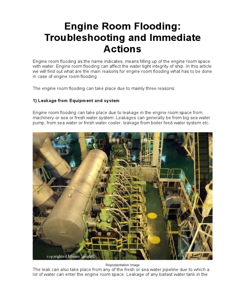 Engine Room Flooding Troubleshooting and Immediate Actions | PDF | Leak ...