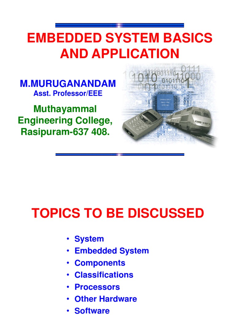 Embedded System Basics | PDF | Central Processing Unit | Embedded System