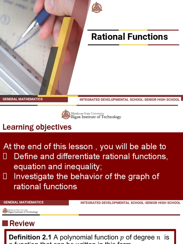 Rational Functions | PDF | Asymptote | Polynomial