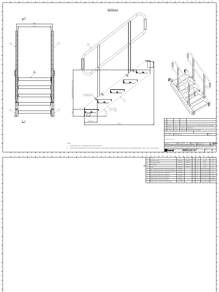 Section A-A: Assembly, Stairway | PDF | Stairs | Screw
