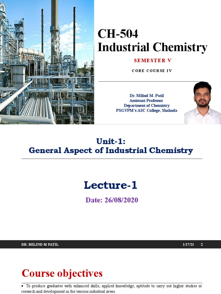 CH-504 Industrial Chemistry: Semester V | PDF | Chemical Industry ...