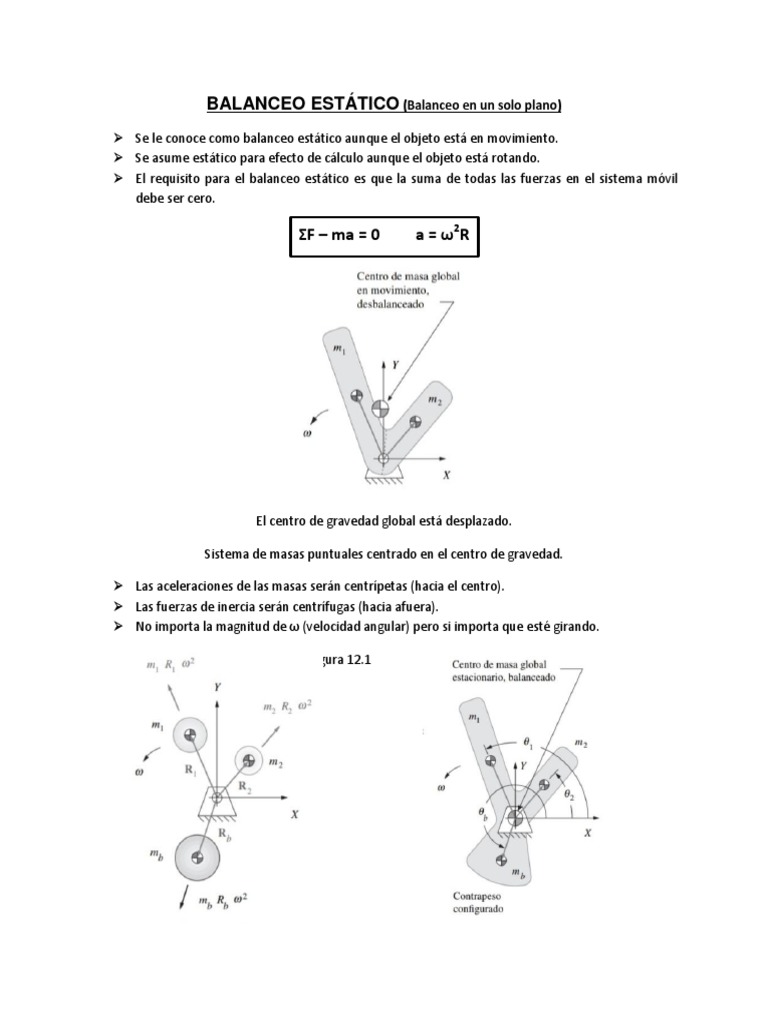 BALANCEO ESTáTICO | PDF | Masa | Tasas temporales