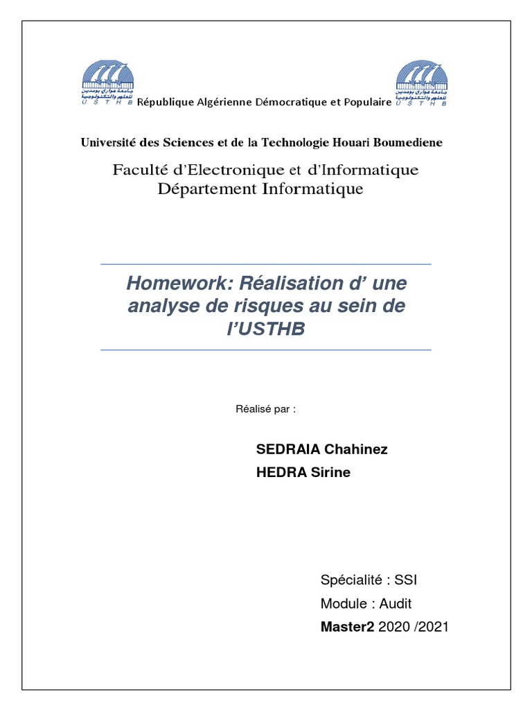 Rapport HomeWork | PDF | Vulnérabilité (Informatique) | Sécurité des ...