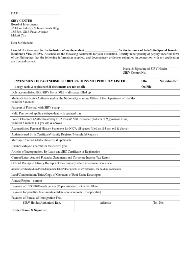 05-SIRV (Annual Report Form) | PDF | Travel Visa | Birth Certificate