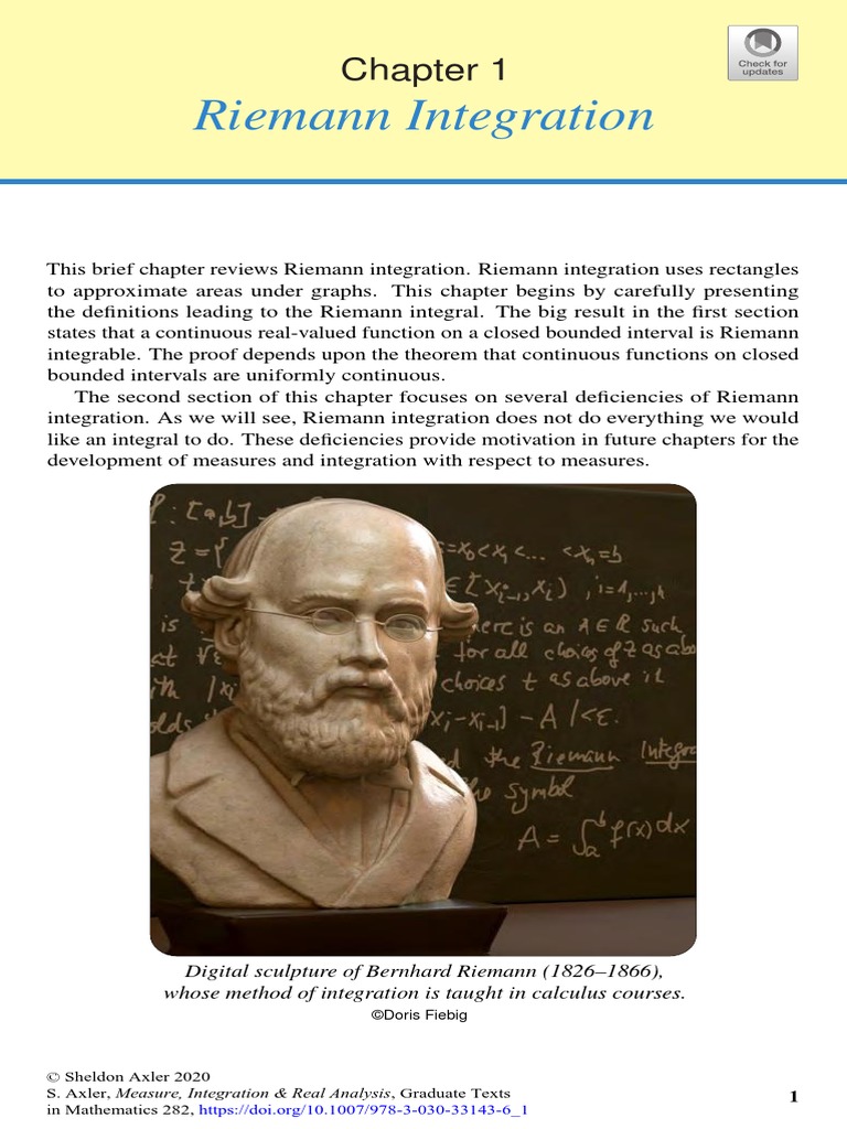 Riemann Integration | PDF | Integral | Continuous Function