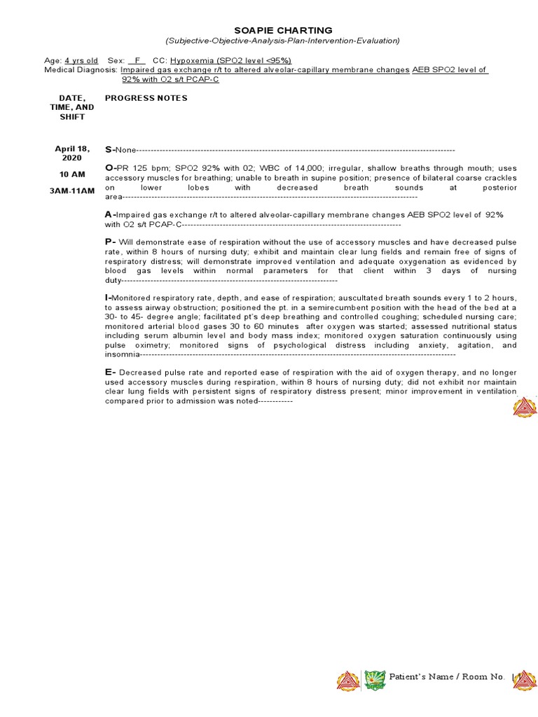 SOAPIE and FDAR Charting | PDF | Breathing | Respiratory System