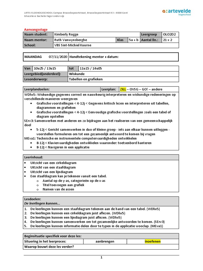 lvb1 - Tabellen en Grafieken | PDF