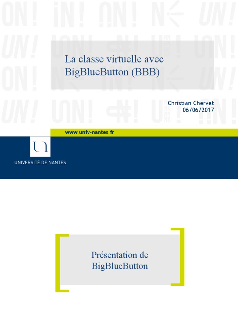 La Classe Virtuelle Avec Bigbluebutton (BBB) | PDF | Logiciel | Application