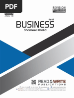 O-Level Business Studies Notes Guide | PDF | Entrepreneurship | Business