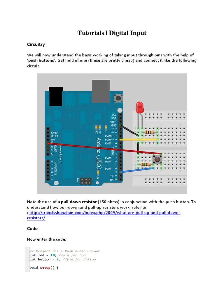 Tutorials - Digital Input: Circuitry | PDF