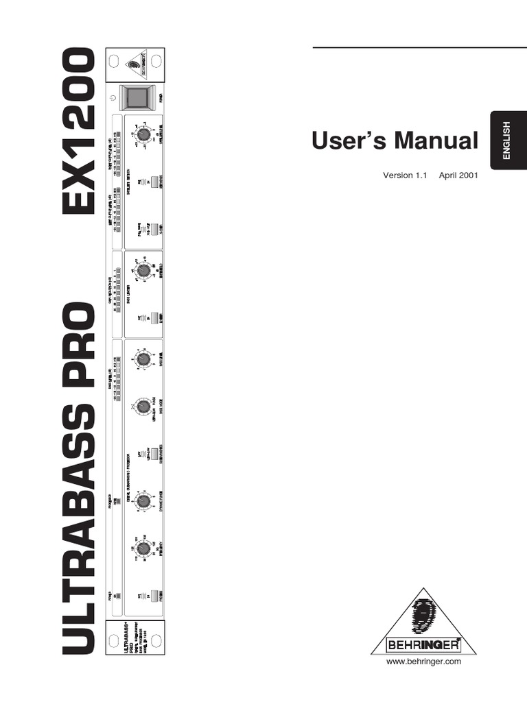 User's Manual: Version 1.1 April 2001 | PDF | Loudspeaker | Amplifier