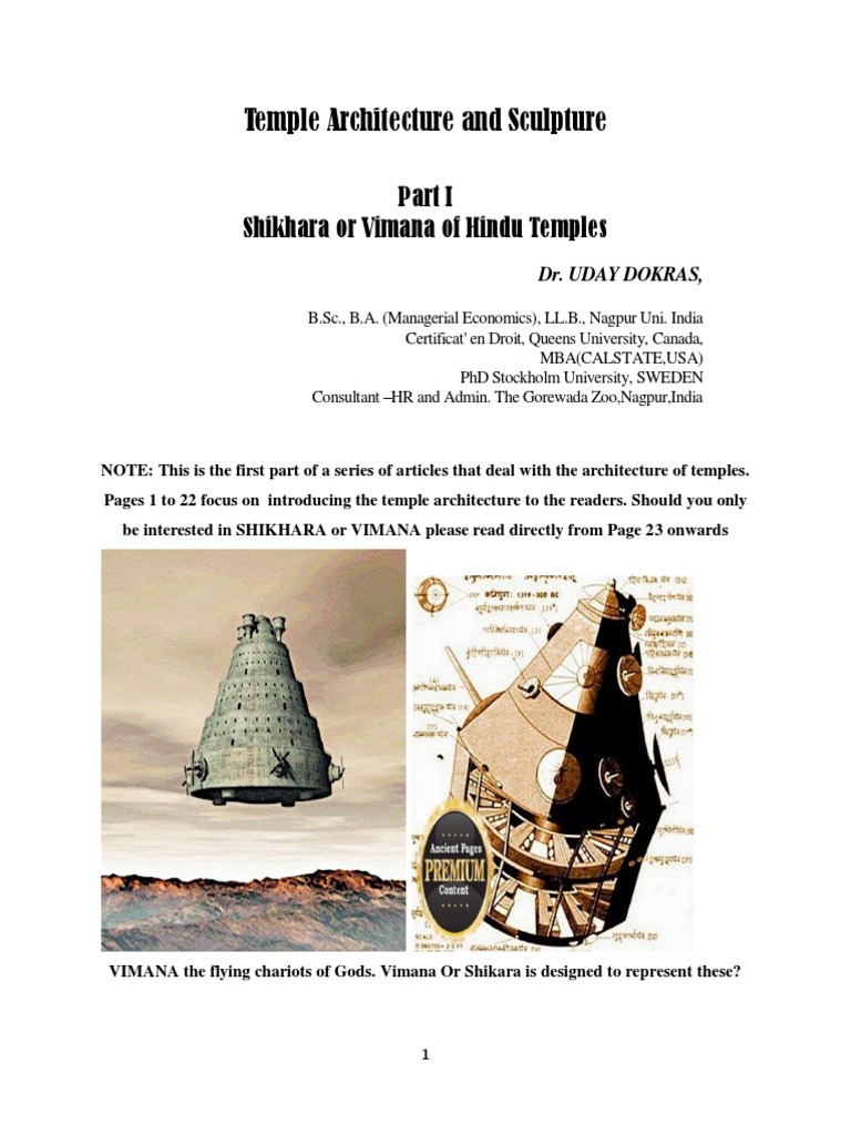 Temple Architecture and Sculpture: Shikhara or Vimana of Hindu Temples ...
