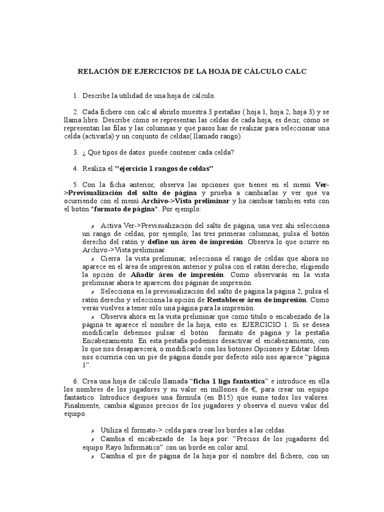 Otras Cal3 | PDF | Hoja de cálculo | Informática
