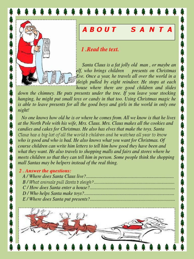 The Story of Santa Claus | PDF | Santa Claus | Christmas
