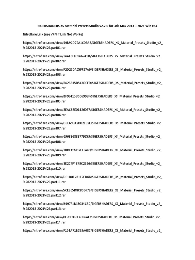 SIGERSHADERS XS Material Presets Studio v2.2.0 For 3ds Max 2013 - 2021 Win x64 | PDF