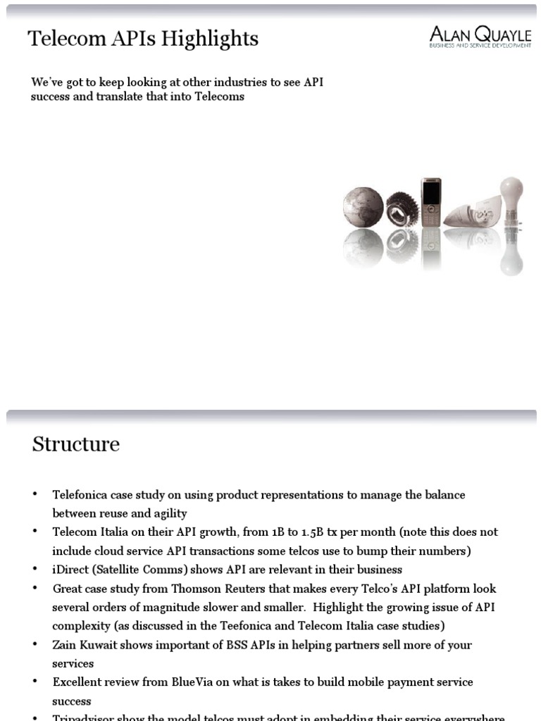 APIs - Telecom Apis Summary PDF | PDF | Telecommunication | Computing