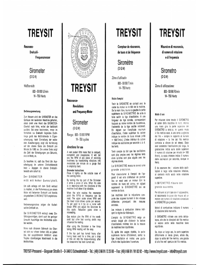 Treysit Sirometer | PDF