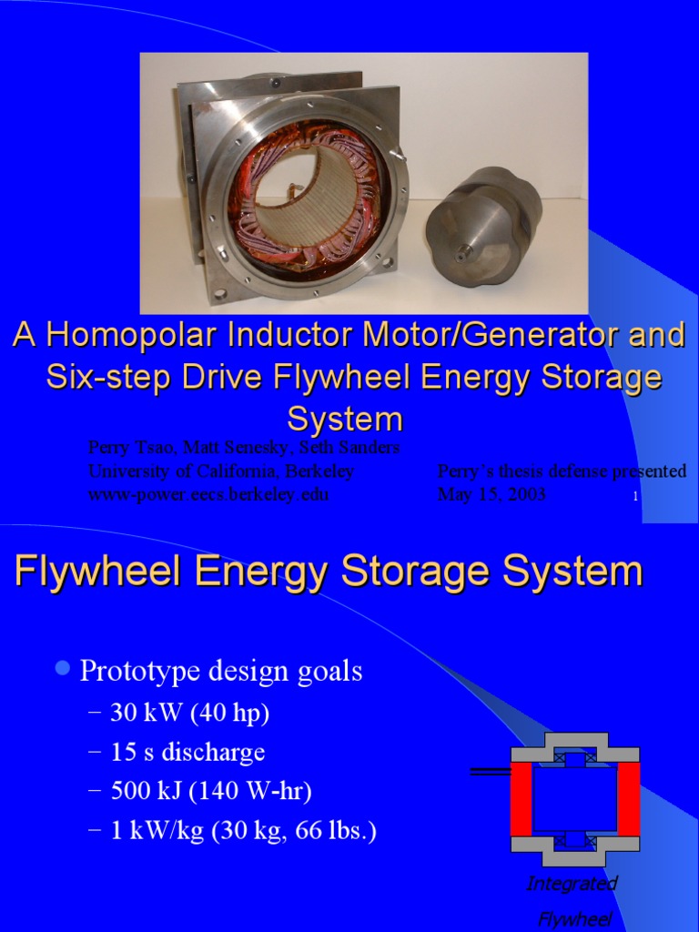 A Homopolar Inductor Motor/Generator and Six-Step Drive Flywheel Energy ...