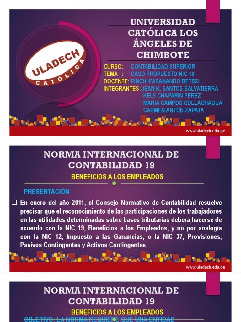 Exposición de La Nic 19 | PDF | normas internacionales de INFORMACION ...