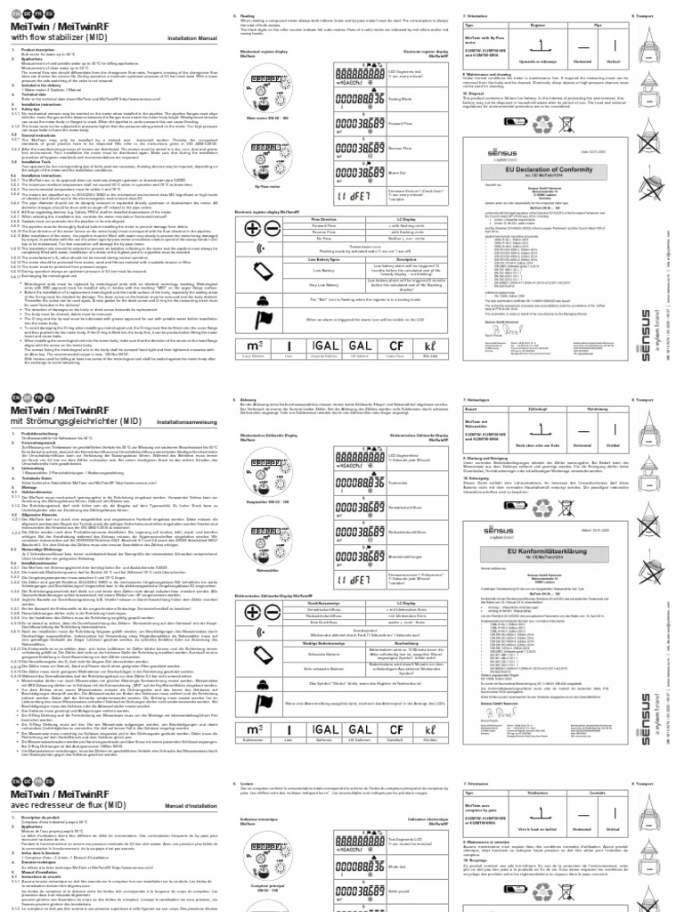 Water Meter Installation Guide | PDF | Flow Measurement | Metrology