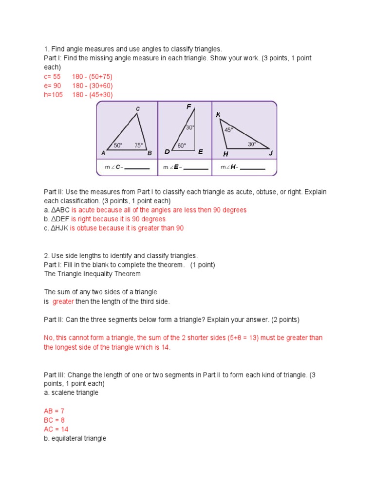 Geometry Test | PDF | Triangle | Classical Geometry