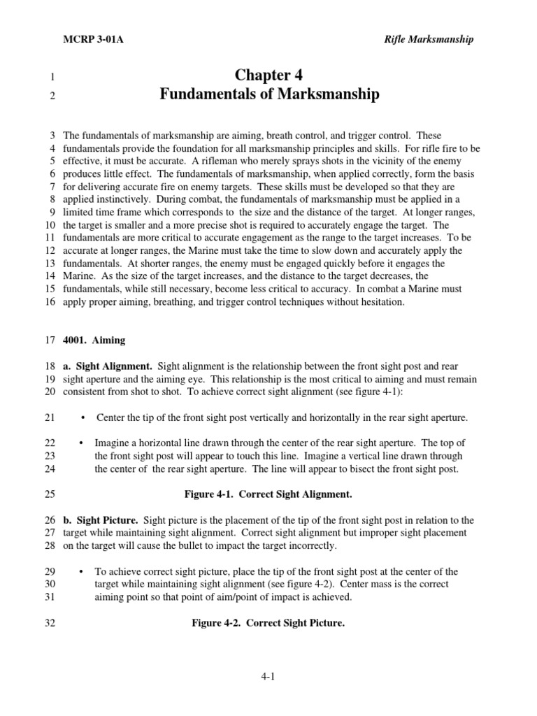 Fundamentals of Marksmanship | PDF | Breathing | Trigger (Firearms)