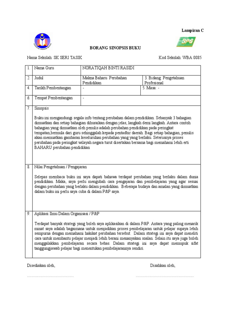 Sinopsis Buku SPLKPM 2023 | PDF