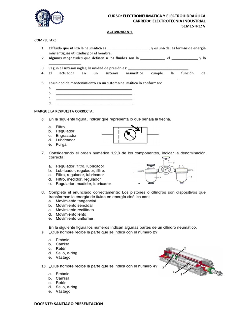 Introducción a la Electroneumática y Electrohidráulica: Componentes ...