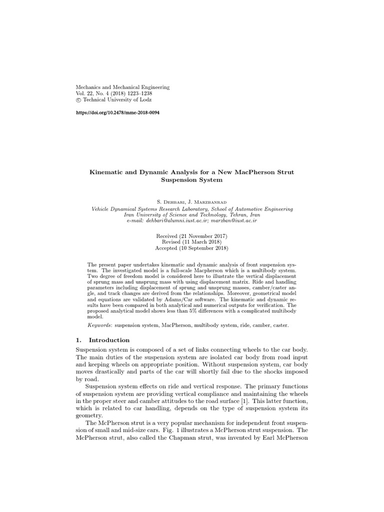 (23540192 - Mechanics and Mechanical Engineering) Kinematic and Dynamic ...