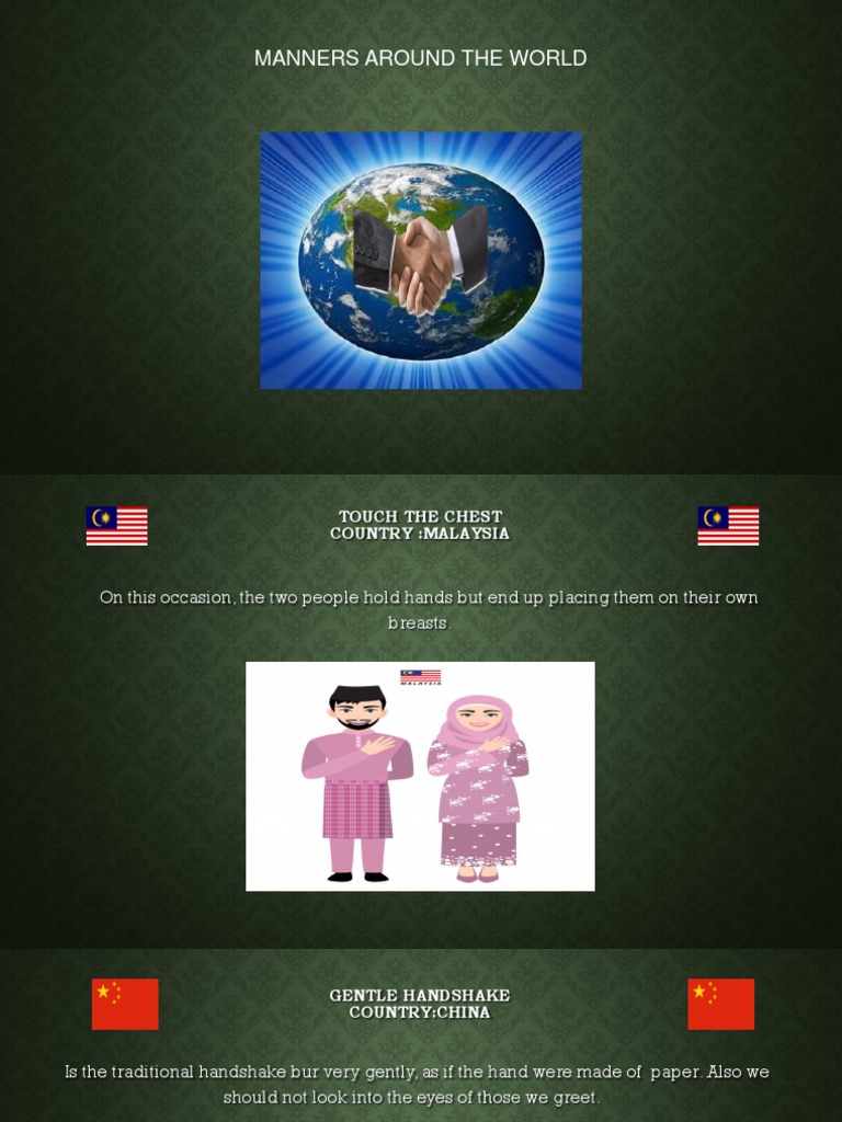Global Greetings and Manners Guide | PDF | Cultural Conventions ...