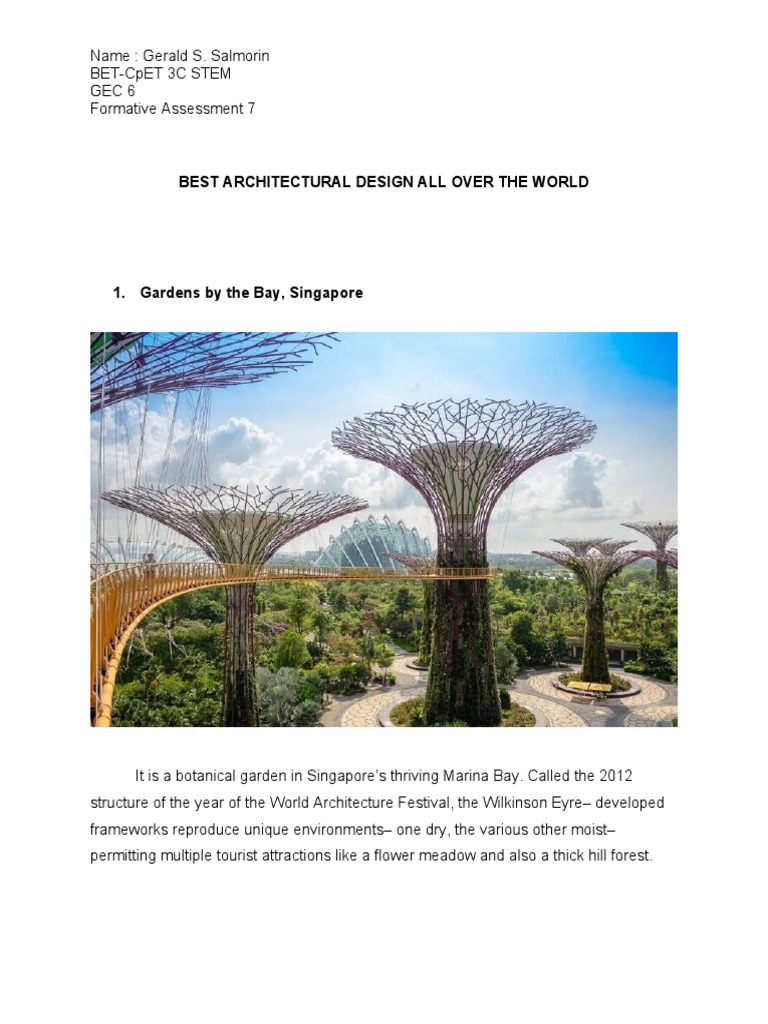 Top 5 Iconic Architectural Designs | PDF | Economic Sectors | Buildings ...