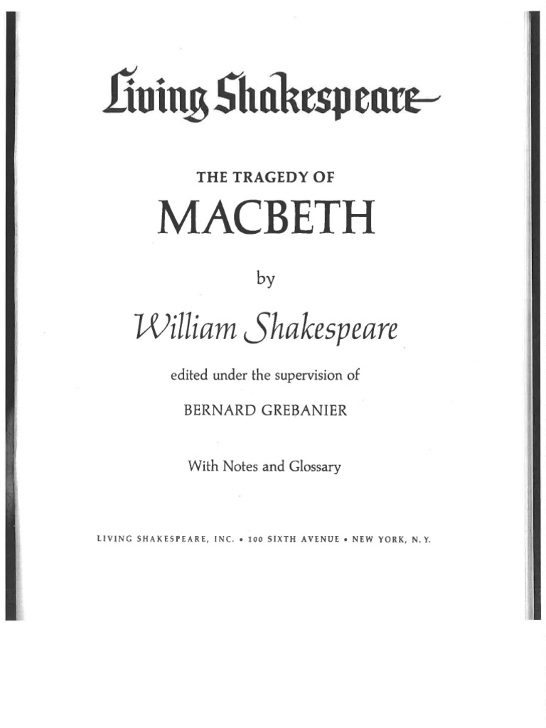 Macbeth Script | PDF