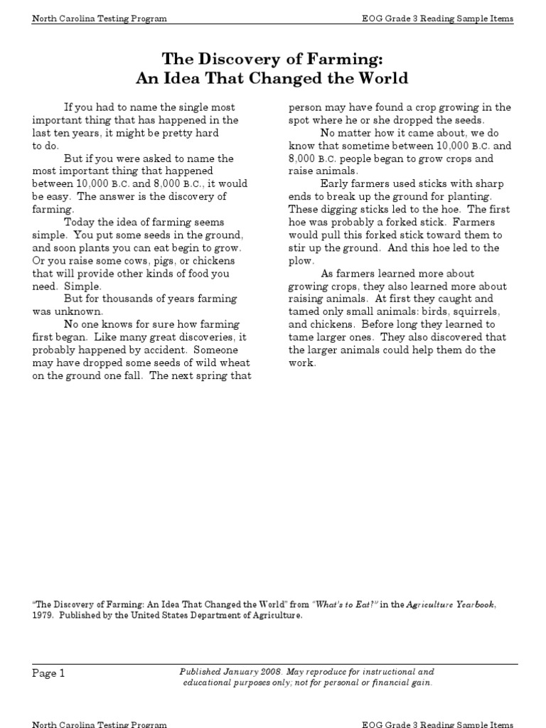 GR 3 Set 3 | PDF | Farmer | Agriculture