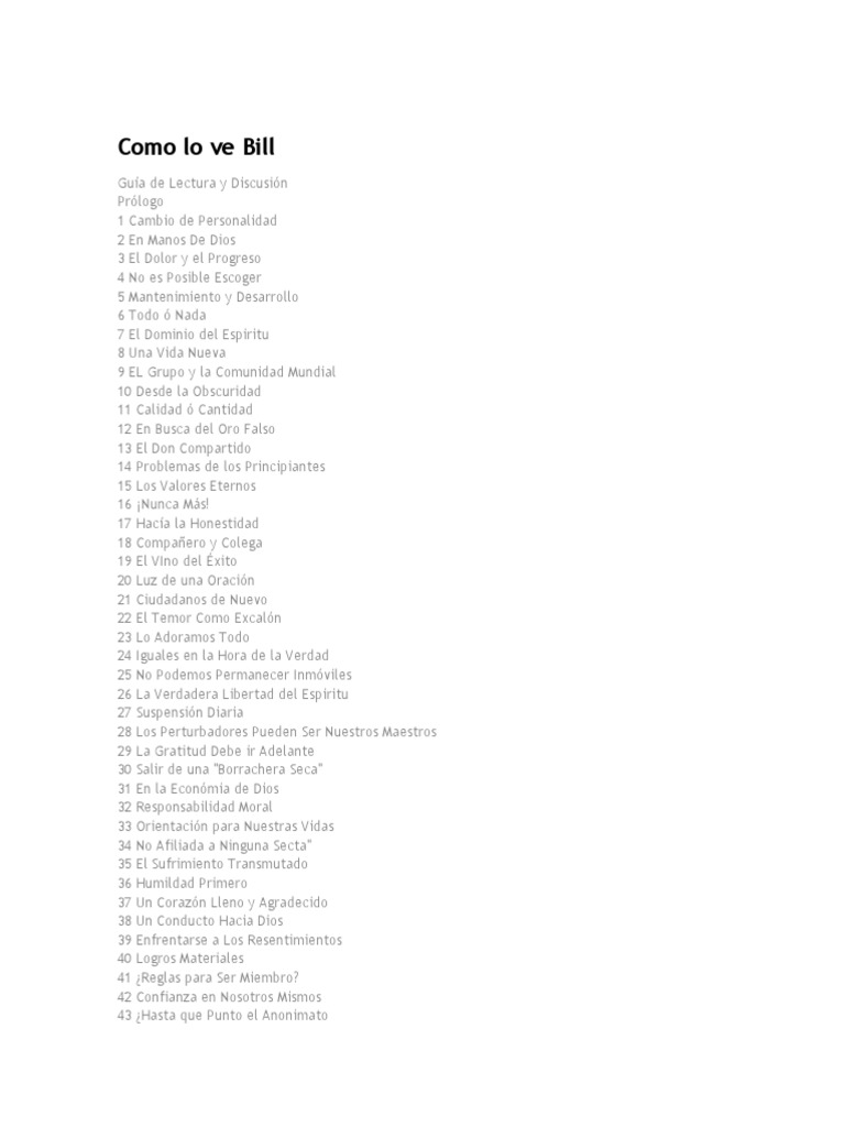 Como Lo Ve Bill | PDF | Religión y creencia