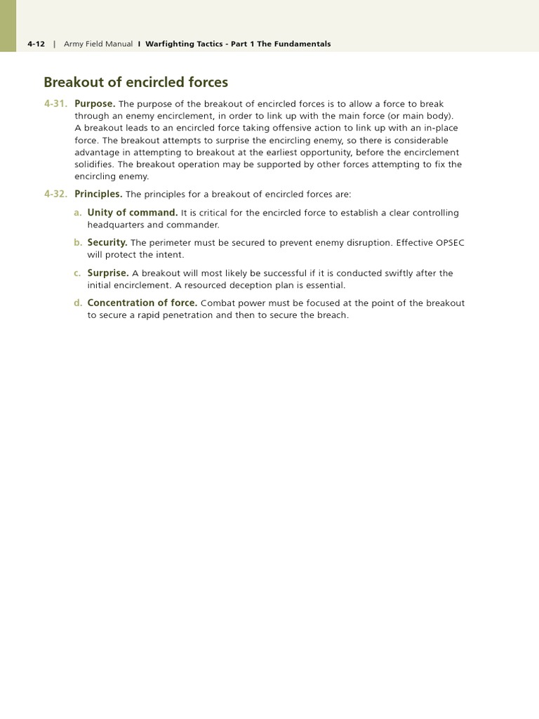 Breaking the Encirclement: Tactics for Executing a Successful Breakout ...