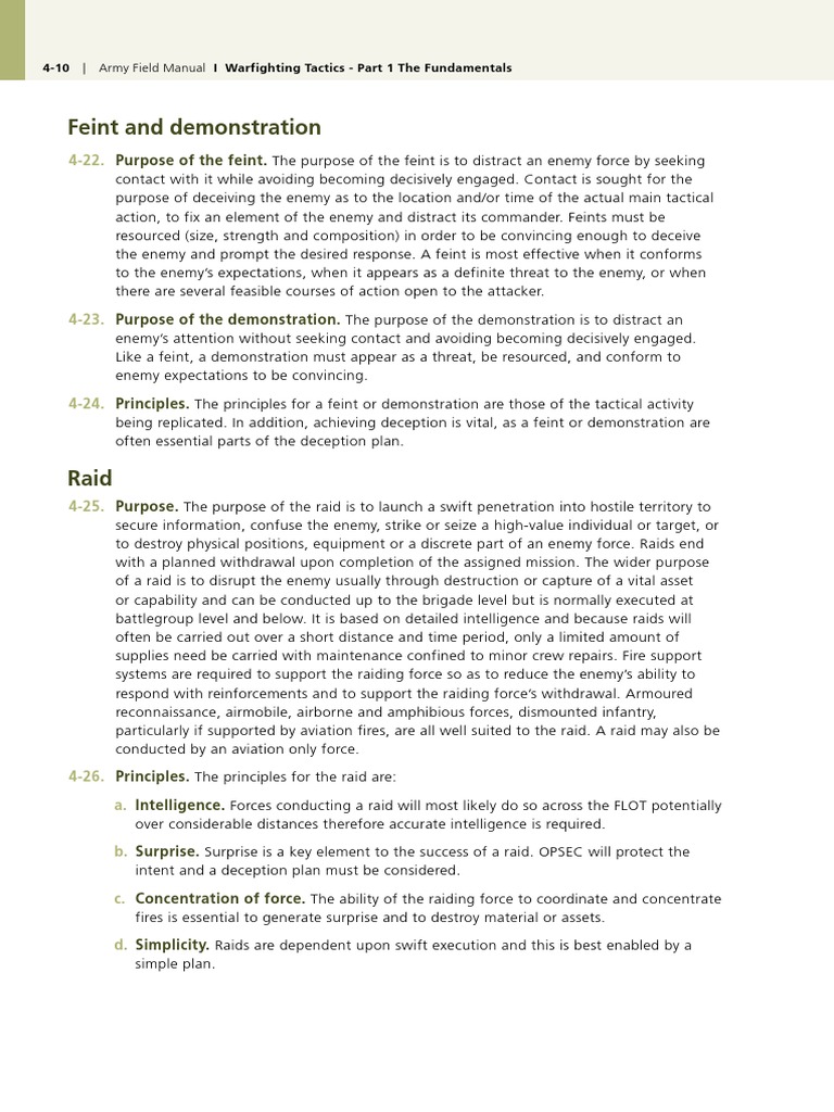 Feint and Demonstration: Purpose of The Feint | Download Free PDF ...