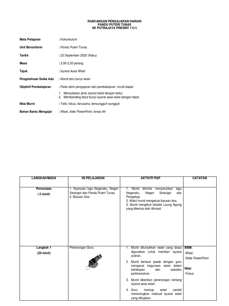 RPH Koku 23 September 2020 | PDF