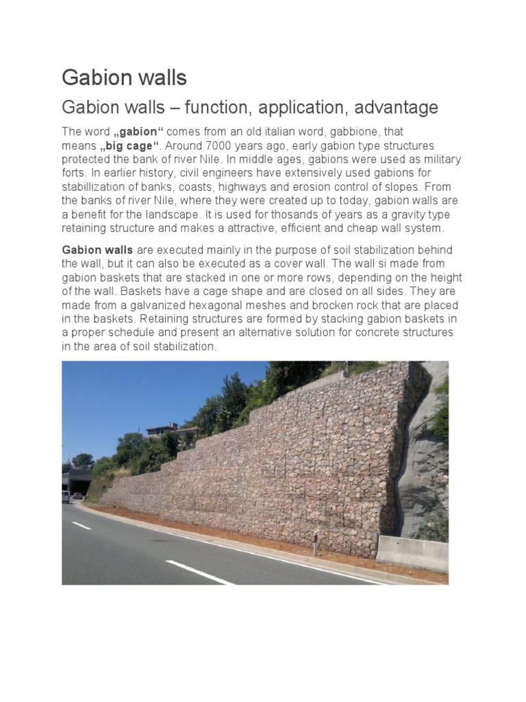 Gabions Slope Protections | PDF | Civil Engineering | Building Engineering