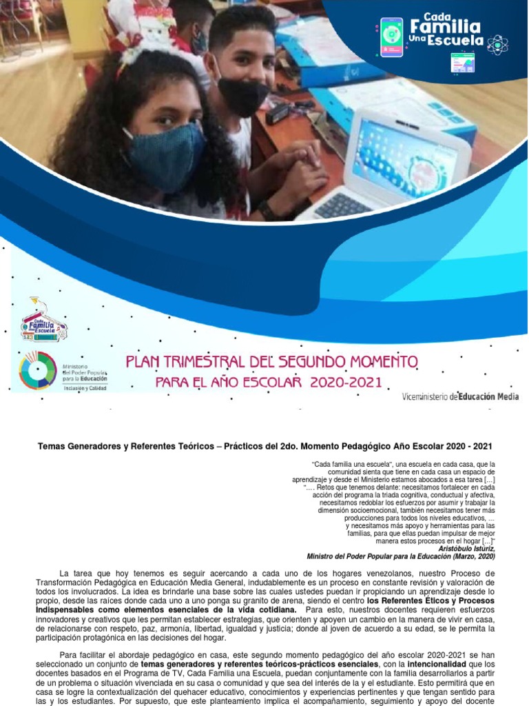 Media General - Temas Generadores 2do Mom Pedagógico 2020-2021 PDF | PDF | Venezuela ...