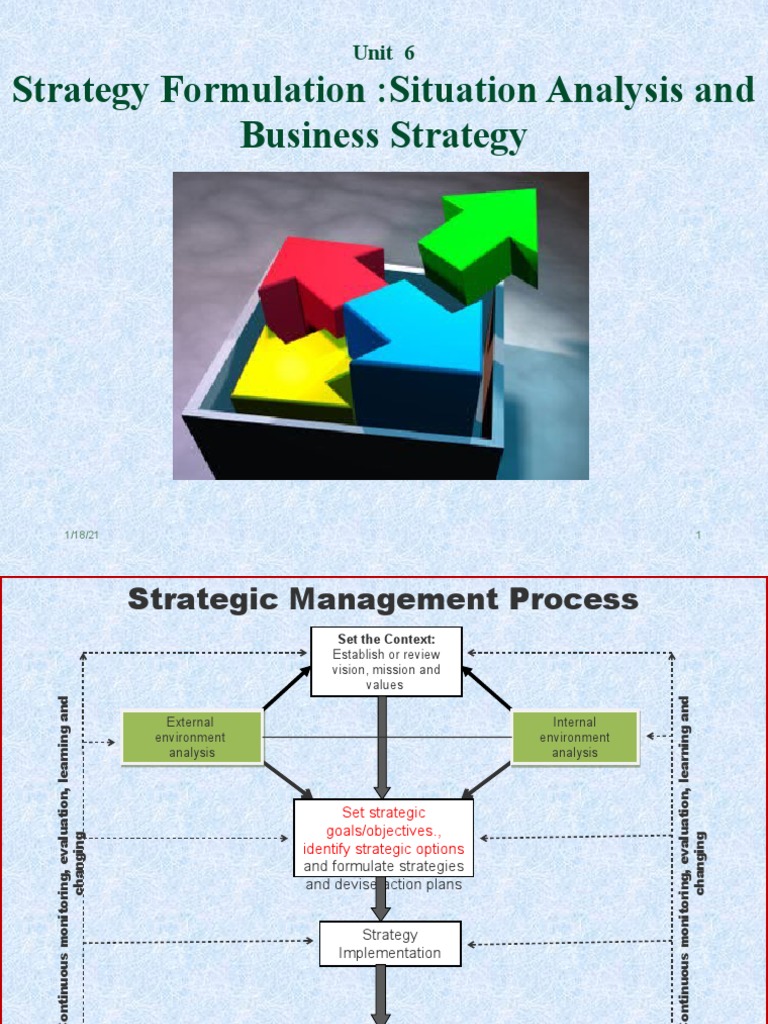 Chapter VI - Strategy Formulation - Situation Analysis and Business ...