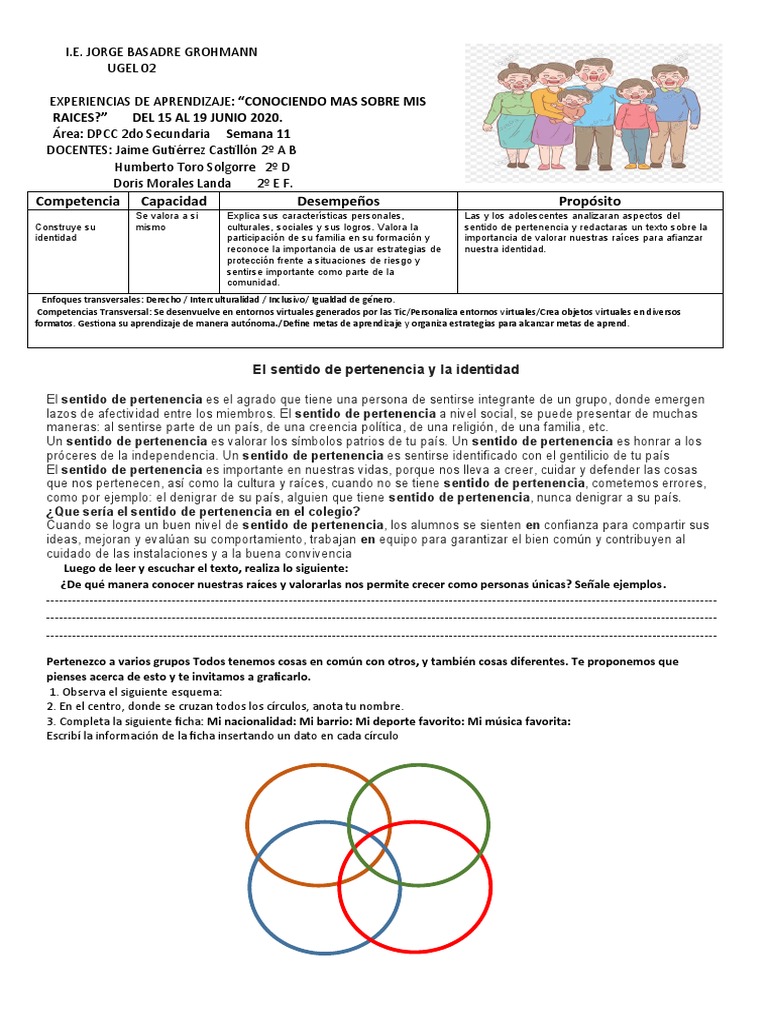 Sesión Conociendo Más Sobre Mis Raíces | PDF | Información | Aprendizaje