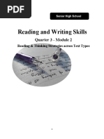 Reading and Writing: Quarter 3: Module 2 - Lesson 2 | PDF | Facebook ...
