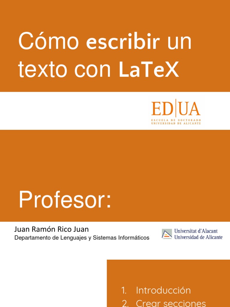 Cómo Escribir Un Texto en LaTex | PDF | Ciencias de la Computación ...