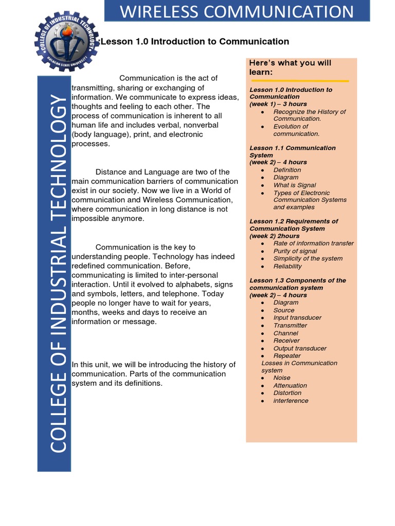 Introduction to Communication History | PDF | Communications System ...