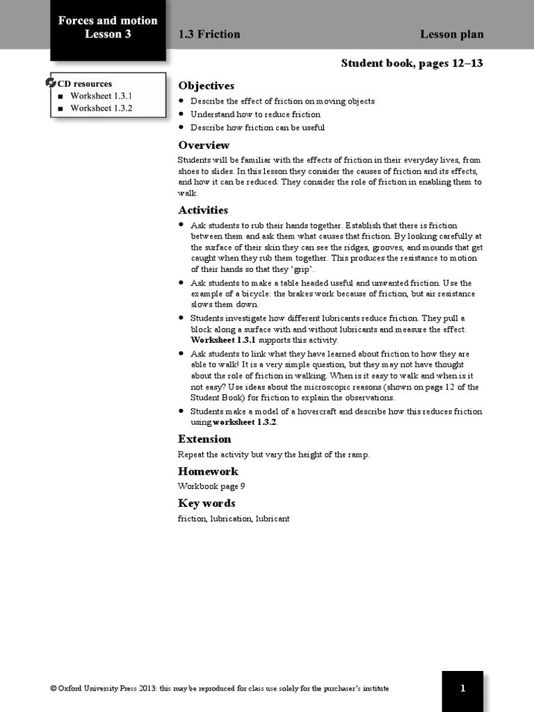 Student Book, Pages 12-13 Objectives: Worksheet 1.3.1 Supports This ...