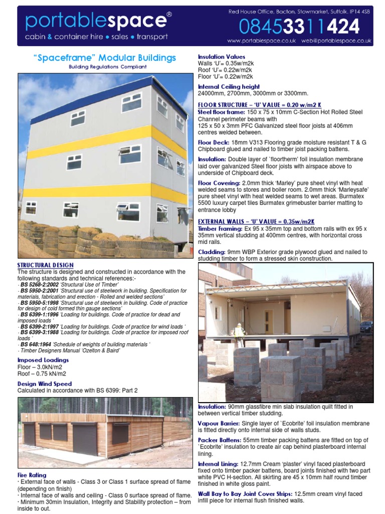Modular Spec | PDF | Framing (Construction) | Wall