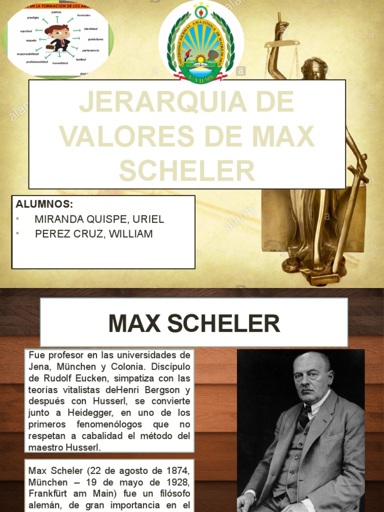 Jerarquia de Valores de Max Scheler Ultimo | PDF | La naturaleza humana ...