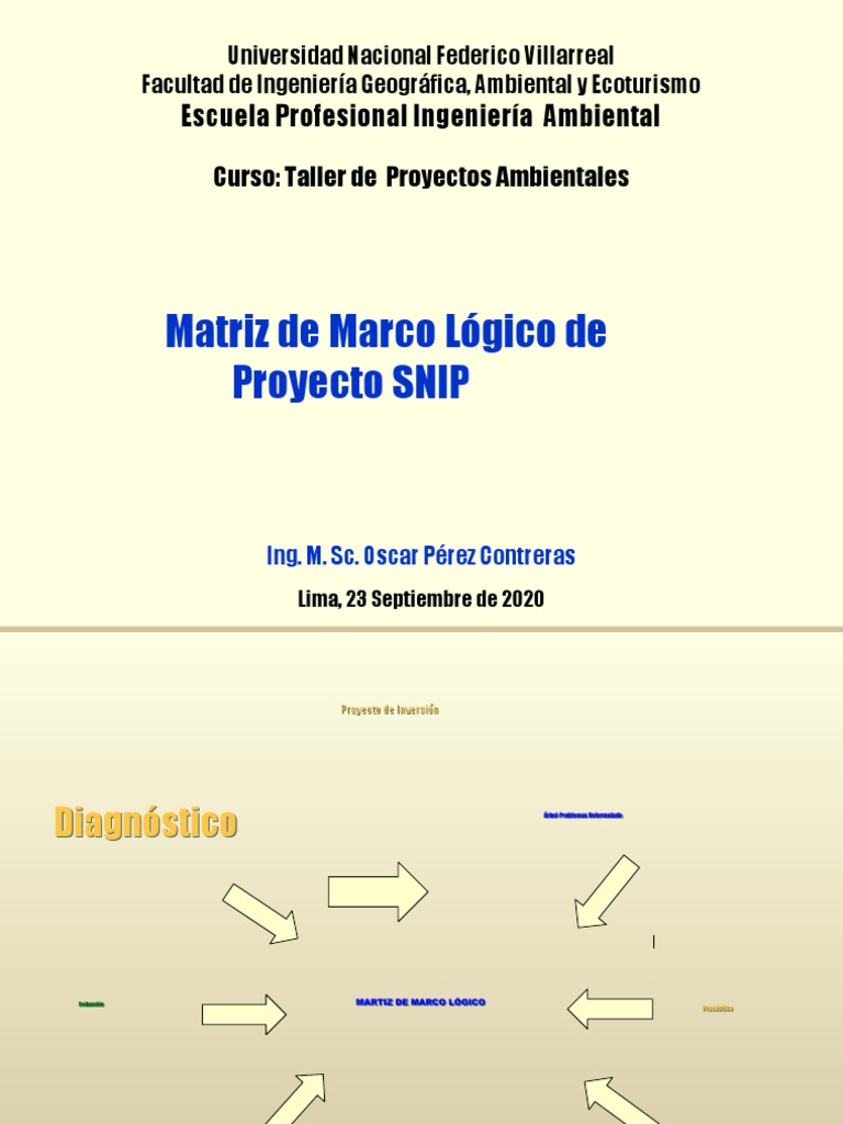 6.1 Matriz de Marco Lógico Proyectos SNIP | Descargar gratis PDF ...